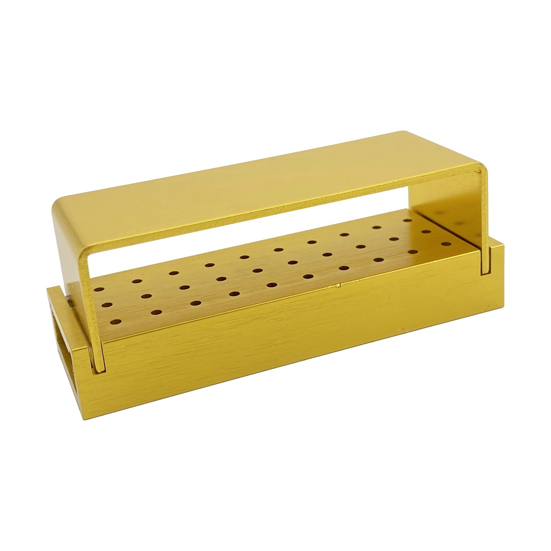 DRAGON DENT 30-луночный металлический ящик для игл Gold