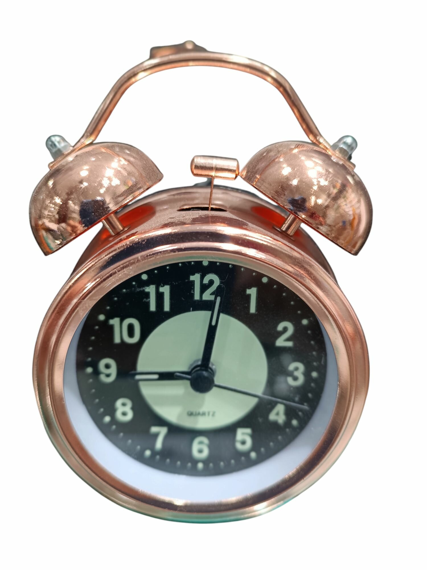 Ретро будильник-часы медь