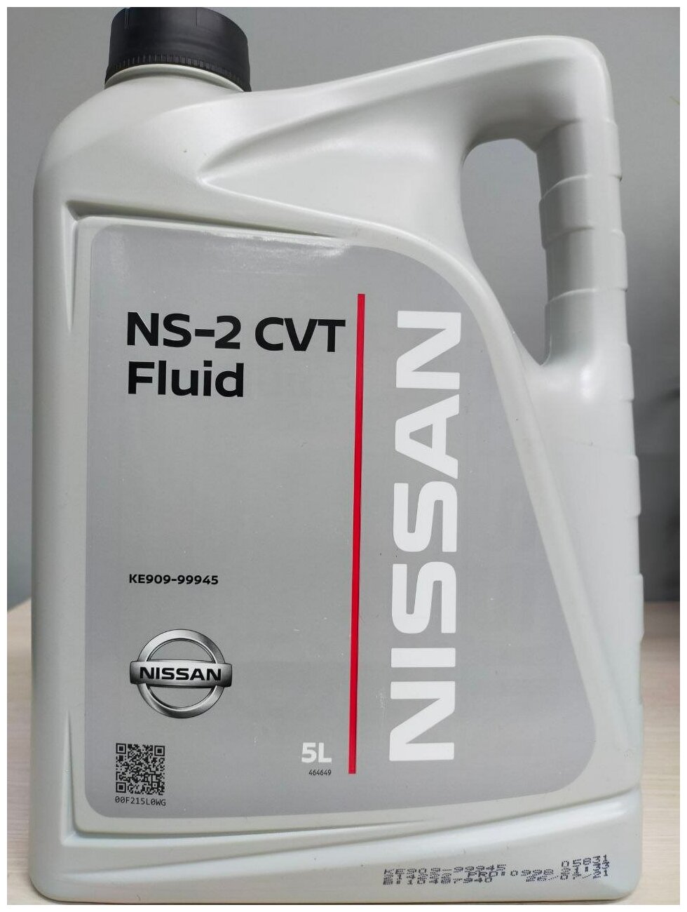 Масло трансмиссионное Nissan CVT Fluid NS-2 синтетическое, для вариаторов, 5л, арт. KE909-99945