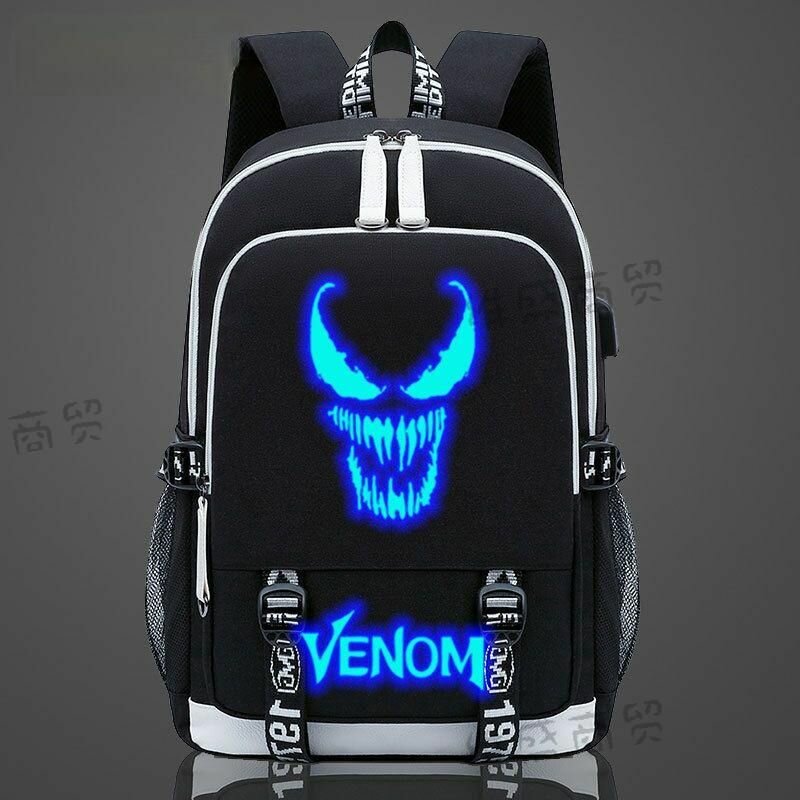 Школьный рюкзак Веном неоновый/Venom с USB -портомs