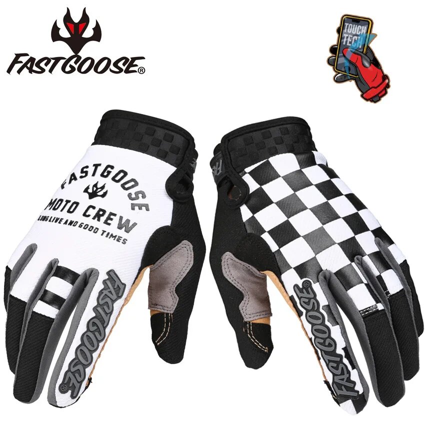 Перчатки Fastgoose Moto Crew, WHITE, L