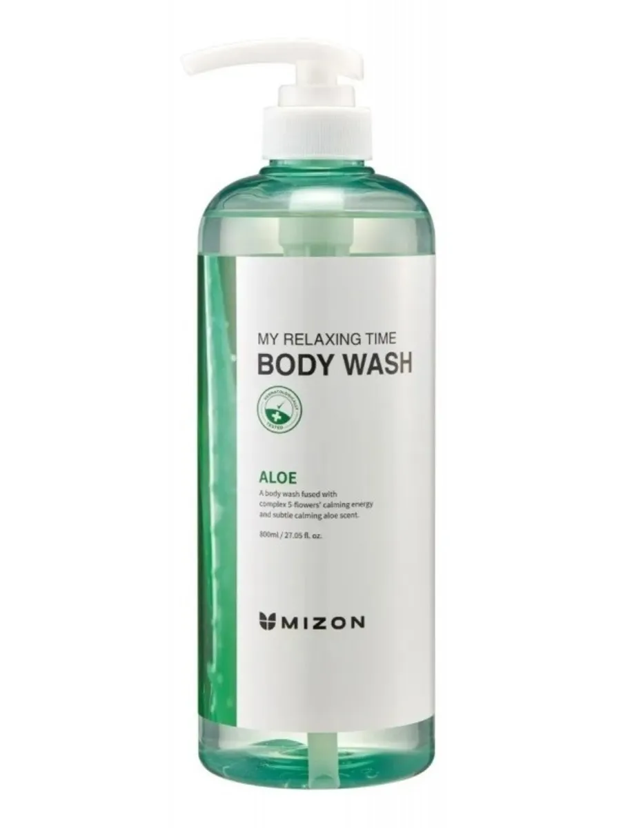 Гель для душа Mizon My Relaxing Time Body Wash очищение, увлажнение и тонизирование, Aloe