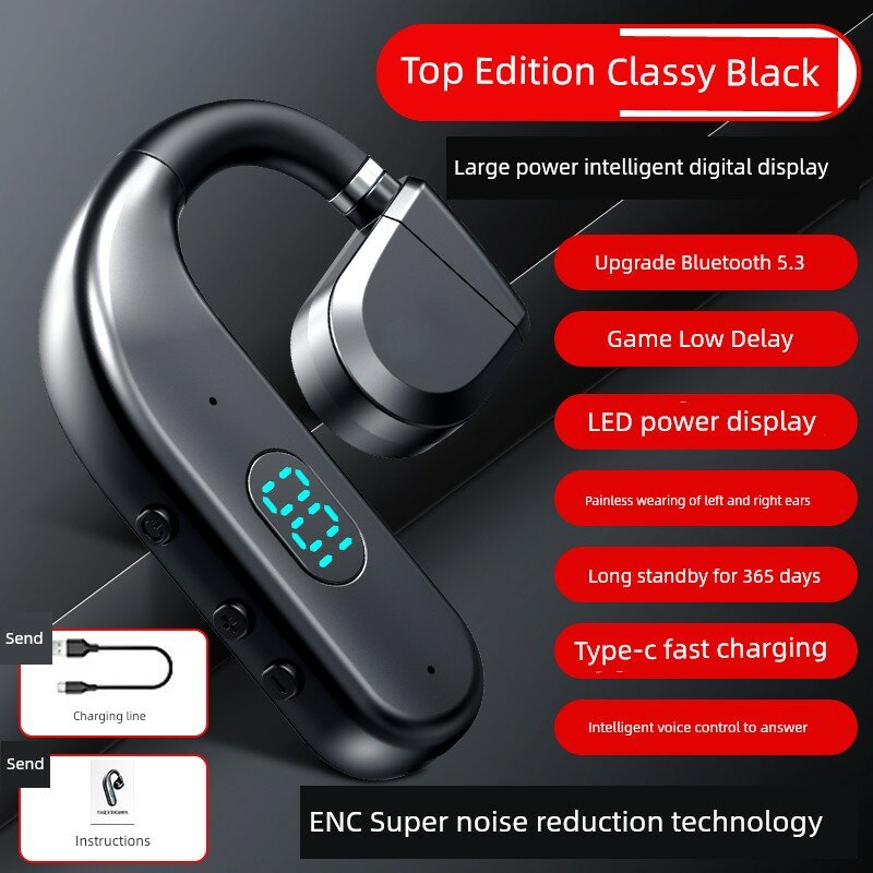 Премиум-гарнитура с ИИ-управлением голосом, Bluetooth 5.3, 88-часовой аккумулятор, стереозвук для вождения и