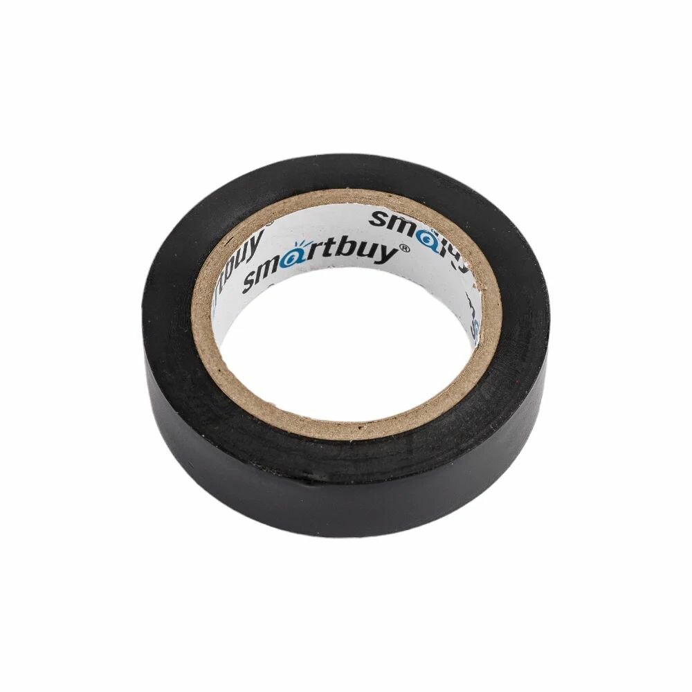 Изолента Smartbuy 0.13х15 мм, 10 метров, черная SBE-IT-15-10-b