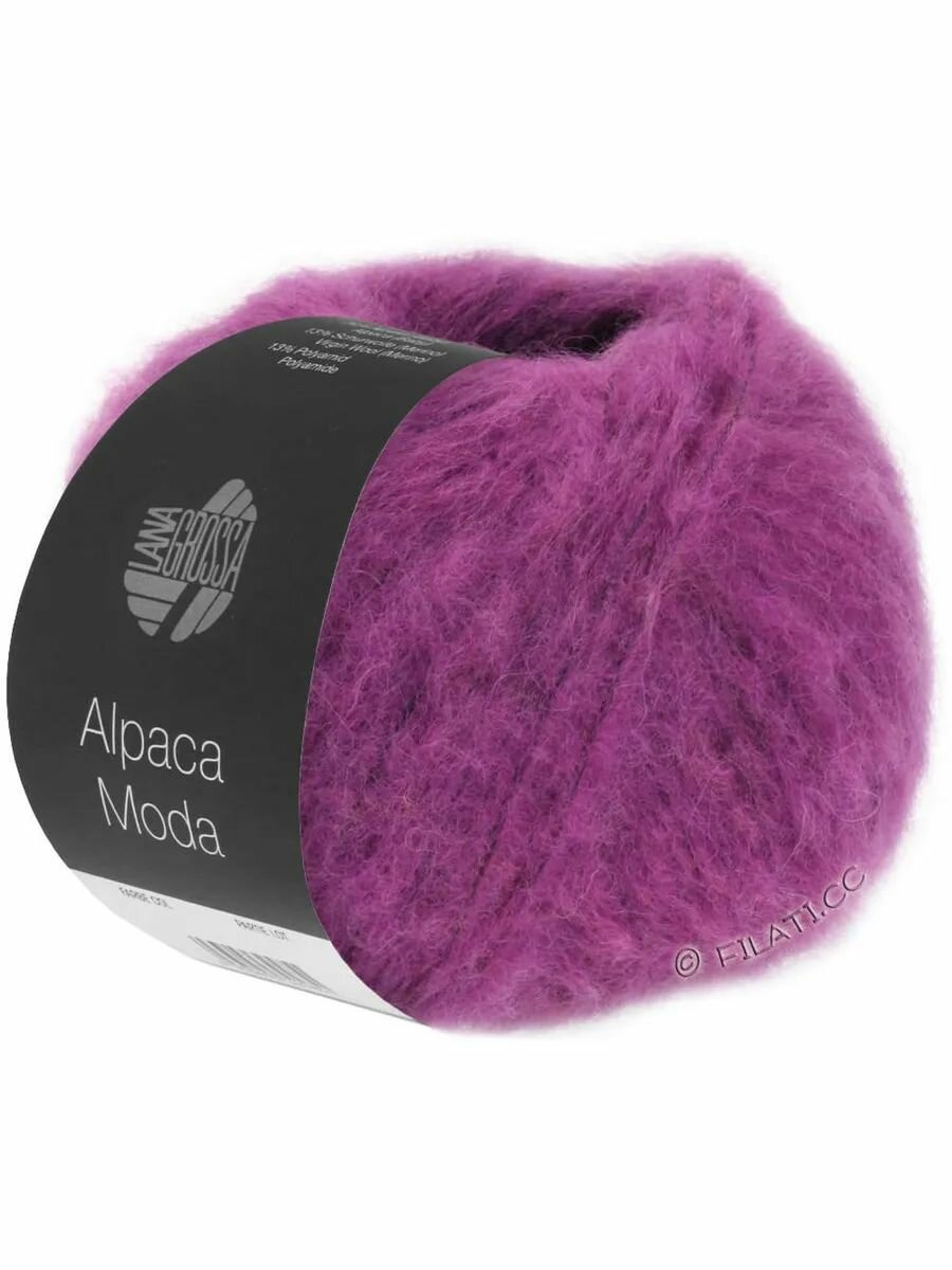 Пряжа для вязания Lana Grossa Alpaca moda пушистая цвет 018, 1 моток