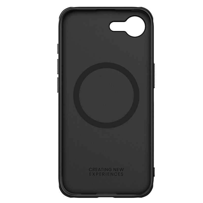 IPhone 16e Матовый Магнитный Чехол с Шокопротектором, Анти-Отпечатками и Петлей - Черный
