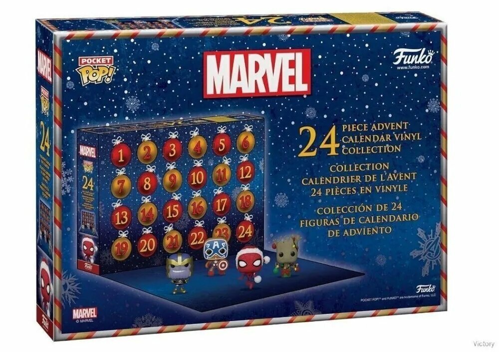 Эксклюзивный адвент-календарь Marvel Funko Pop: 24 рождественских подарка для коллекционеров и поклонников комиксов