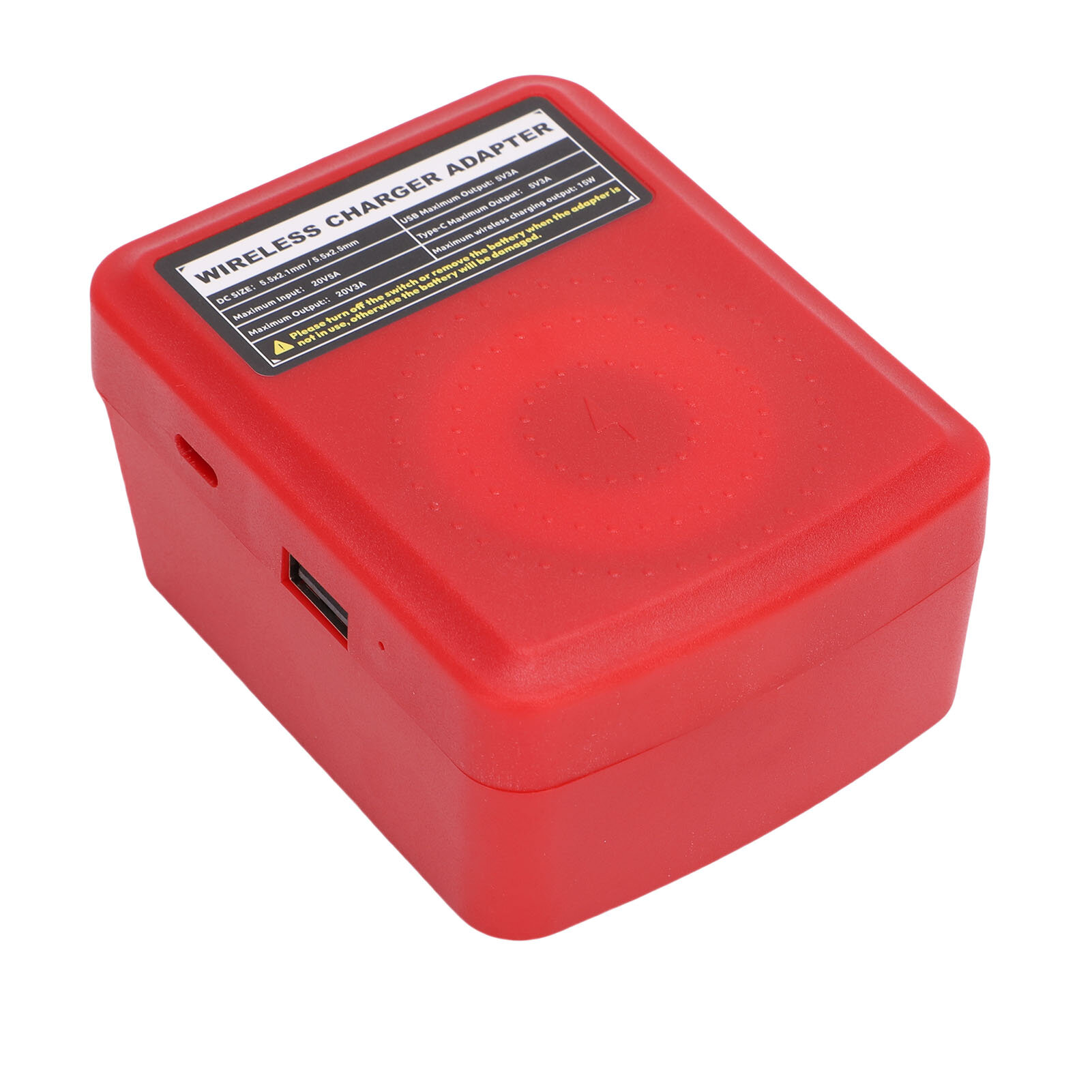 Адаптер беспроводной зарядки 15W для аккумуляторов 48-11-1820/48-11-1822, выход DC/Type-C/USB 3.0