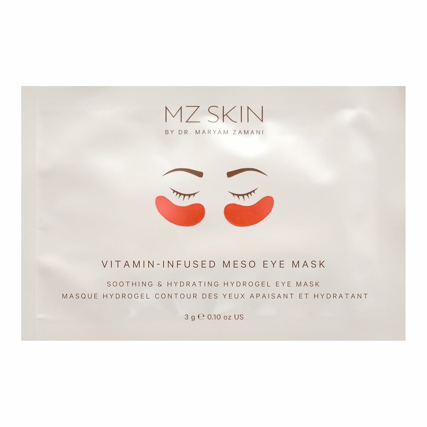 Гидрогелевая маска для глаз MZ SKIN Vitamin-Infused Meso Eye Mask 3g, 1пара