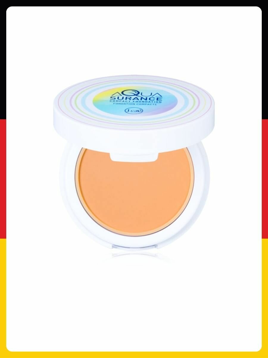 Тональная основа J.Cat Beauty Aquasurance compact make-up for medium to full coverage 102A Light Beige, 9 г