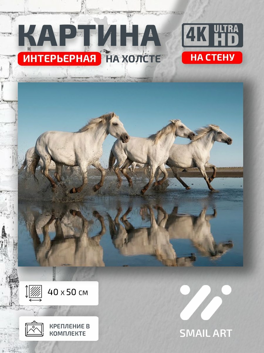 Картина на холсте интерьерная 40 на 50 на стену Лужи Animal для спальни animal style декор