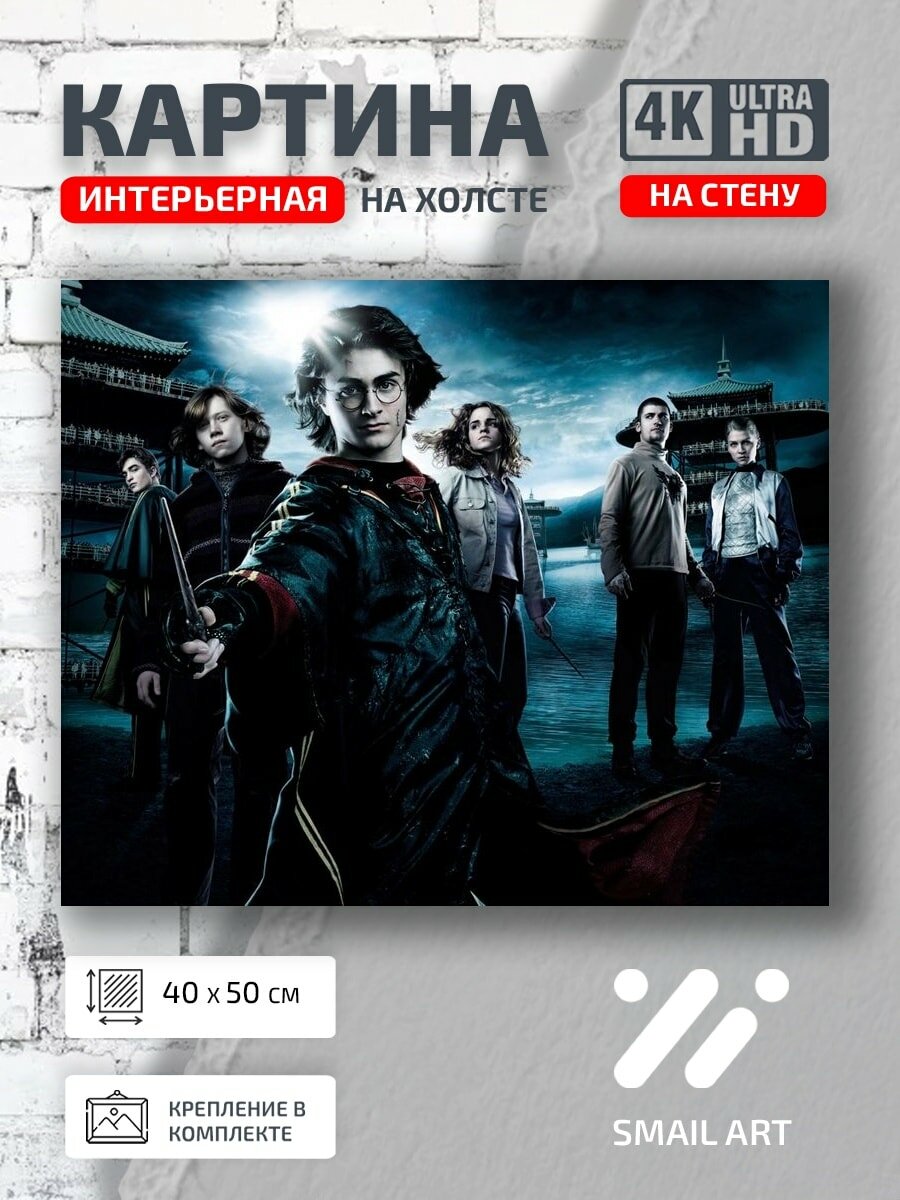 Картина на холсте интерьерная 40 на 50 на стену Кубок огня для гостиной атмосфера