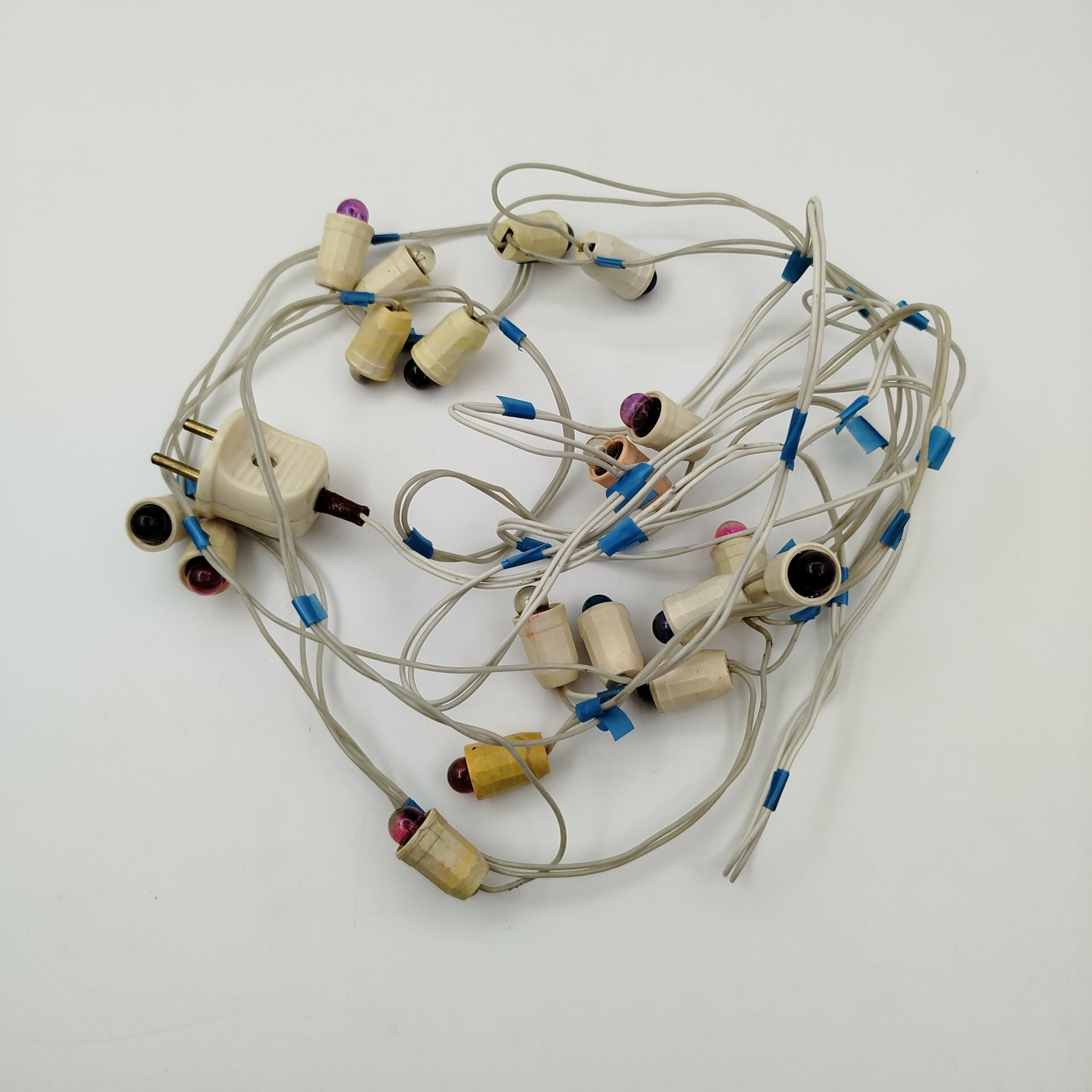 Гирлянда елочная, пластик, стекло, СССР, 1970-1990 гг.