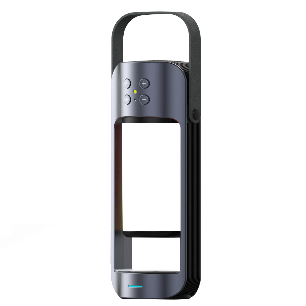 Outdoor BT Speaker Portable Audio Stereo LED Flame Night Light Power Bank Dark Grey ABS BT4.2+EDR 10M 90dB Built-in 3600mAh Lithium Battery 4-6 Hours Charging 6-12 Hours Working MP3 75-80% Charging Efficiency 278*115*87mm 1*Speaker 1*USB Cable 1*Manual