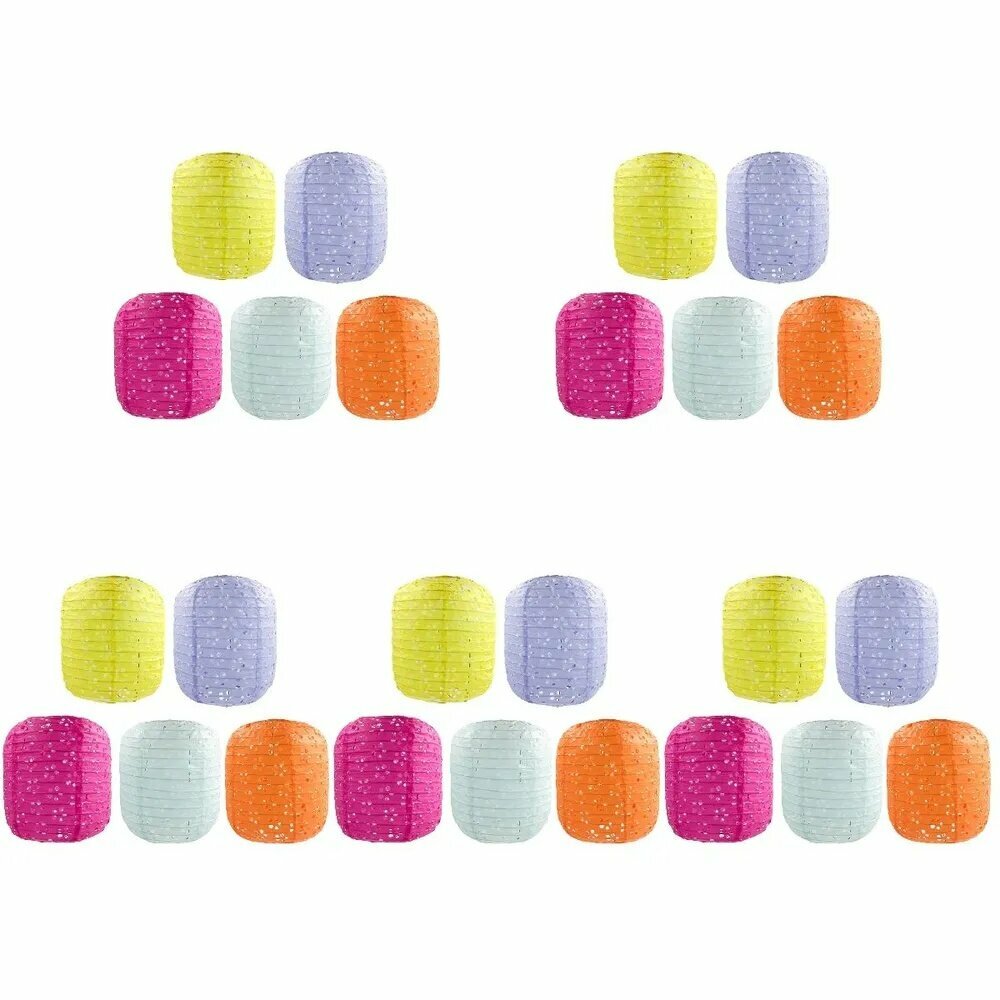 Китайские бумажные подвесные фонарики для декора дома и праздничных мероприятий, 25 шт