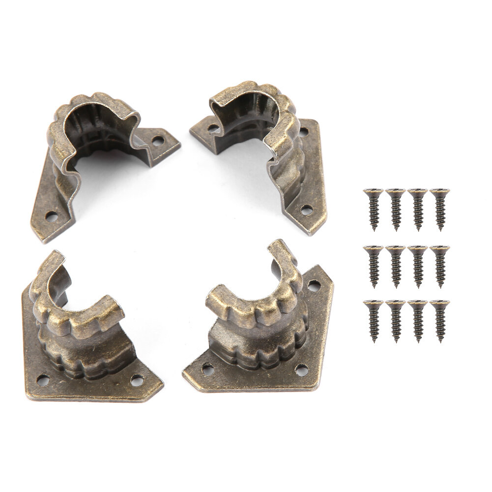 Шт. антикварный сундук для драгоценностей, деревянная шкатулка, декоративные ножки, защитные уголки для мебели, шкафа