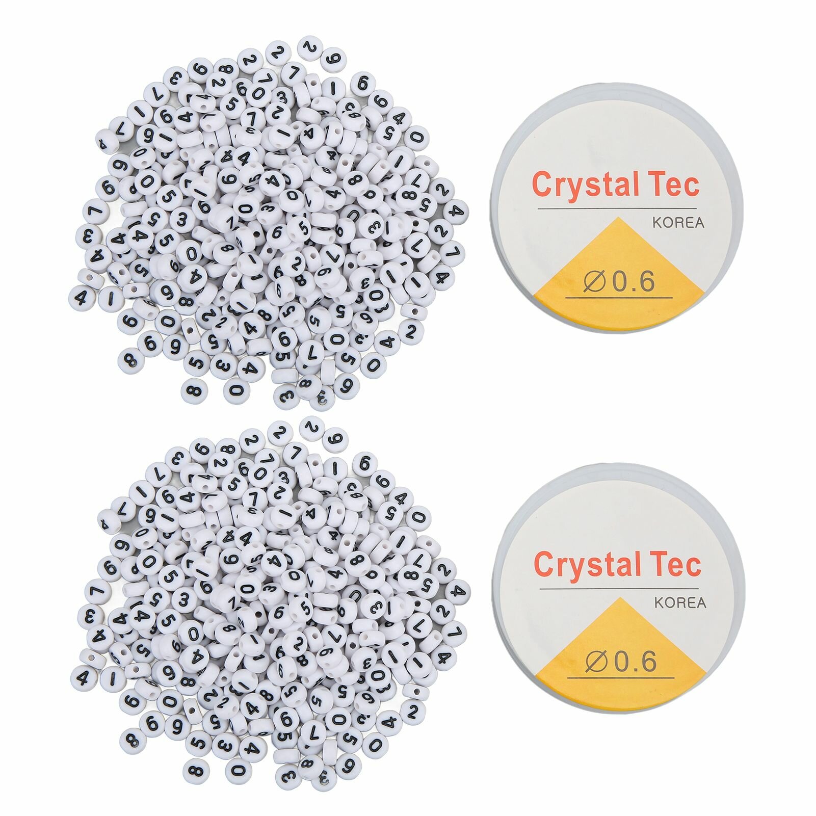 Бусины с цифрами, акриловые материалы, сглаживающие поверхности, изысканные красивые бусины для домашних поделок, подарки