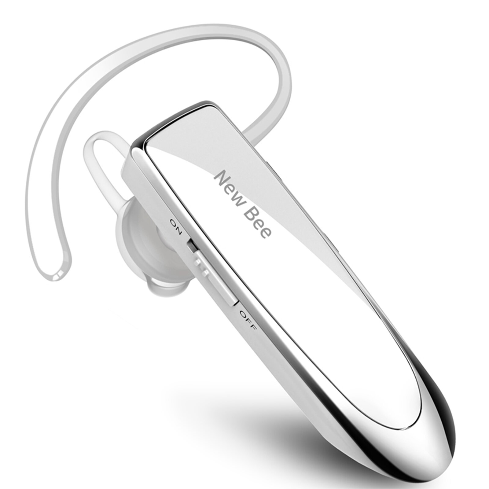 NEW BEE B41 Наушник Bluetooth CSR V5.0 Ночное Отключение Микрофон Без Проводов Для Спорта Авто Поездок Офис Разговорное Время 24 Часа Стандбй 60 Дней Зарядка 2-3 Часа Черный Золотой Серебристый 1 Шт ABS+PC 5.8*3.5 см 12 г