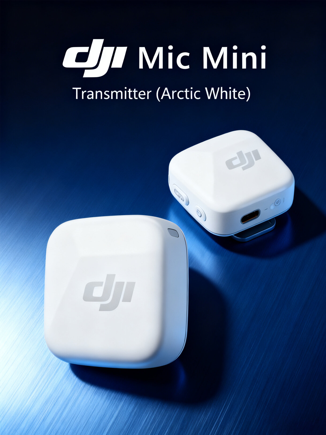 DJI Mic Mini Передатчик Белый Беспроводной петличный микрофон для камеры, iPhone, Android, Osmo Pocket 3, Osmo Mobile 7P