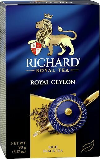 Чай черный RICHARD Royal Ceylon Цейлонский листовой, 90г x 3 упаковки