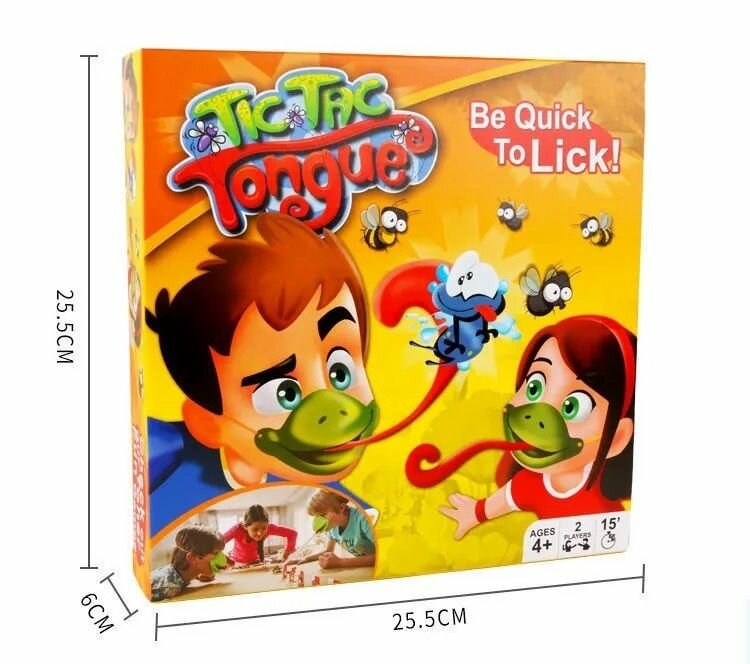 Игра настольная "Tic Tac Tongue", развивающая, для детей от 3 до 7 лет, 2 маски, 10 карт, салатовая