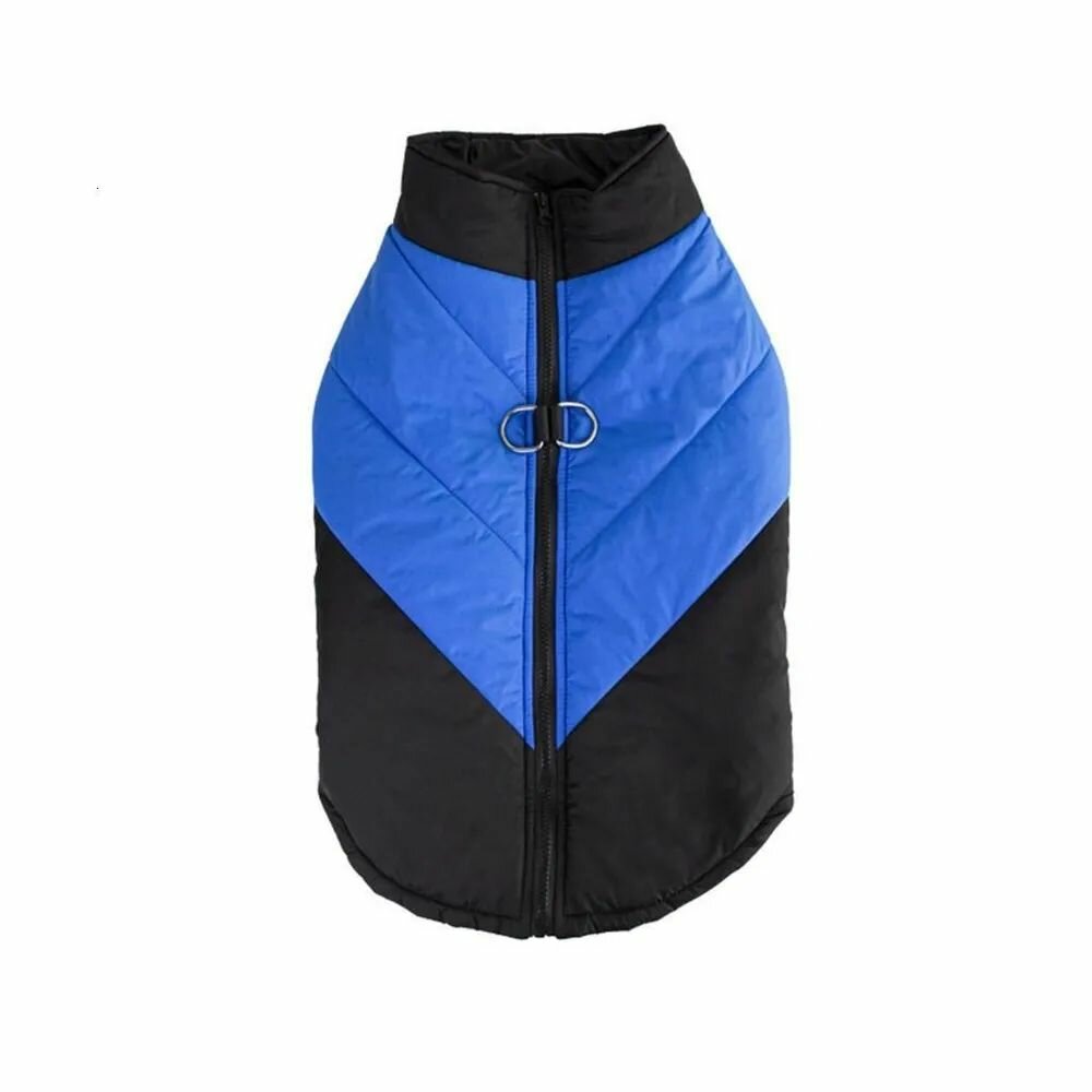 Водонепроницаемый комбинезон-шлейка для собак с крючком-поводком, зимние стеганые куртки для домашних животных