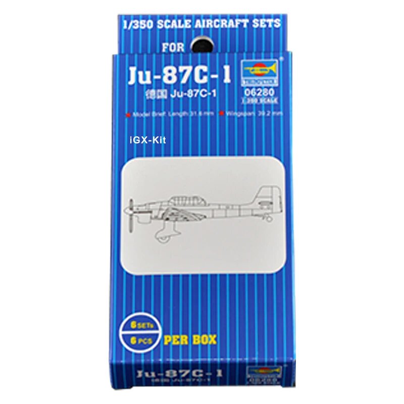 Trumpeter масштаб 06280 1:350 немецкий JU87 Ju-87C-1 набор для моделирования