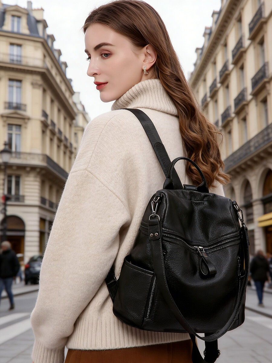 Рюкзак женский маленький, экокожа, городской повседневный