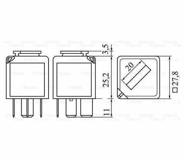 Реле BOSCH 986332053 универсальное Универсальное