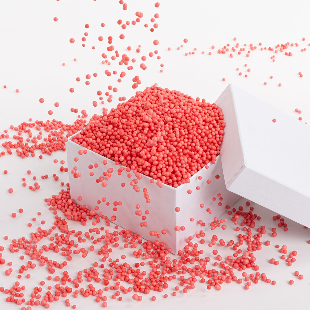 Шарики пенопластовые Волна веселья малиновые, 2-4 мм, 10 гр, для декорирования