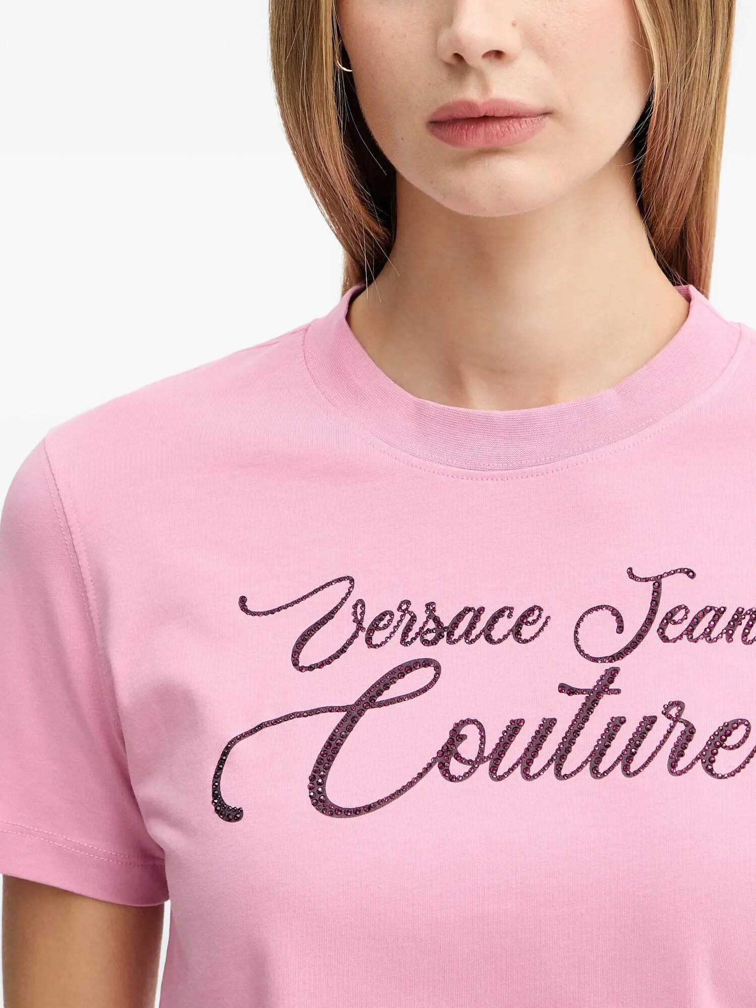 Футболка Versace Jeans Couture, размер XS, розовый — фото 1