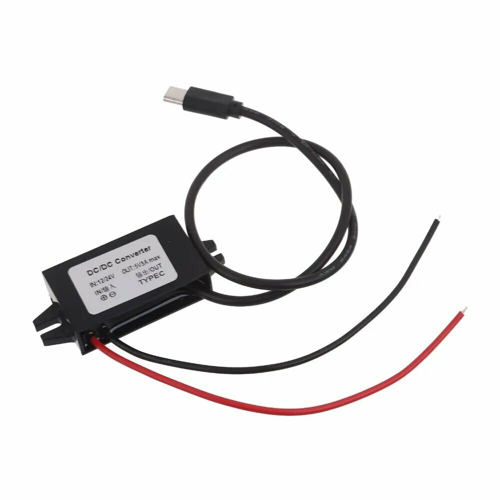 DC12v-5V3A USB C понижающий преобразователь постоянного тока адаптер питания для автомобильного регистратора мобильного телефона