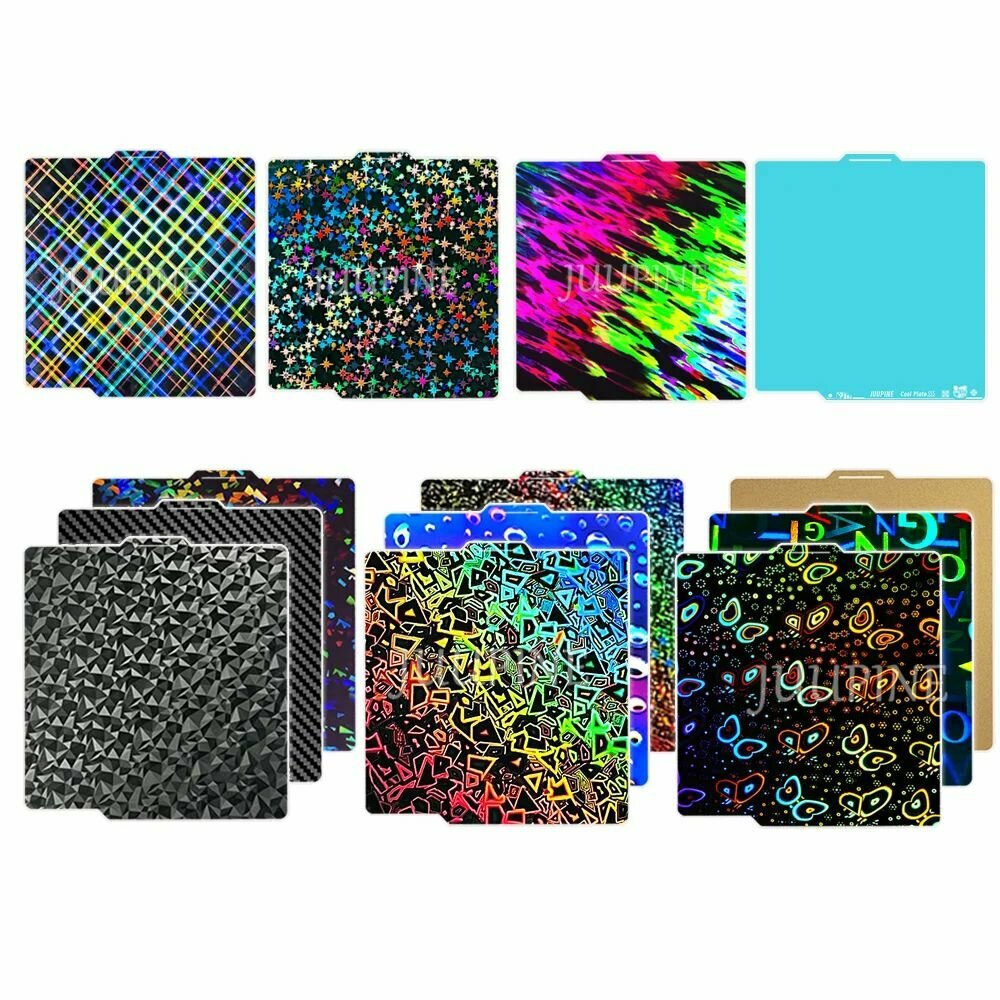 Пластина P2S для 3D-принтера Bambu Lab A1 P1P P1S Гладкая пластина из пружинной стали X1C Двусторонняя 3D-печать для углеродной платформы Bamboo X1 P2SC