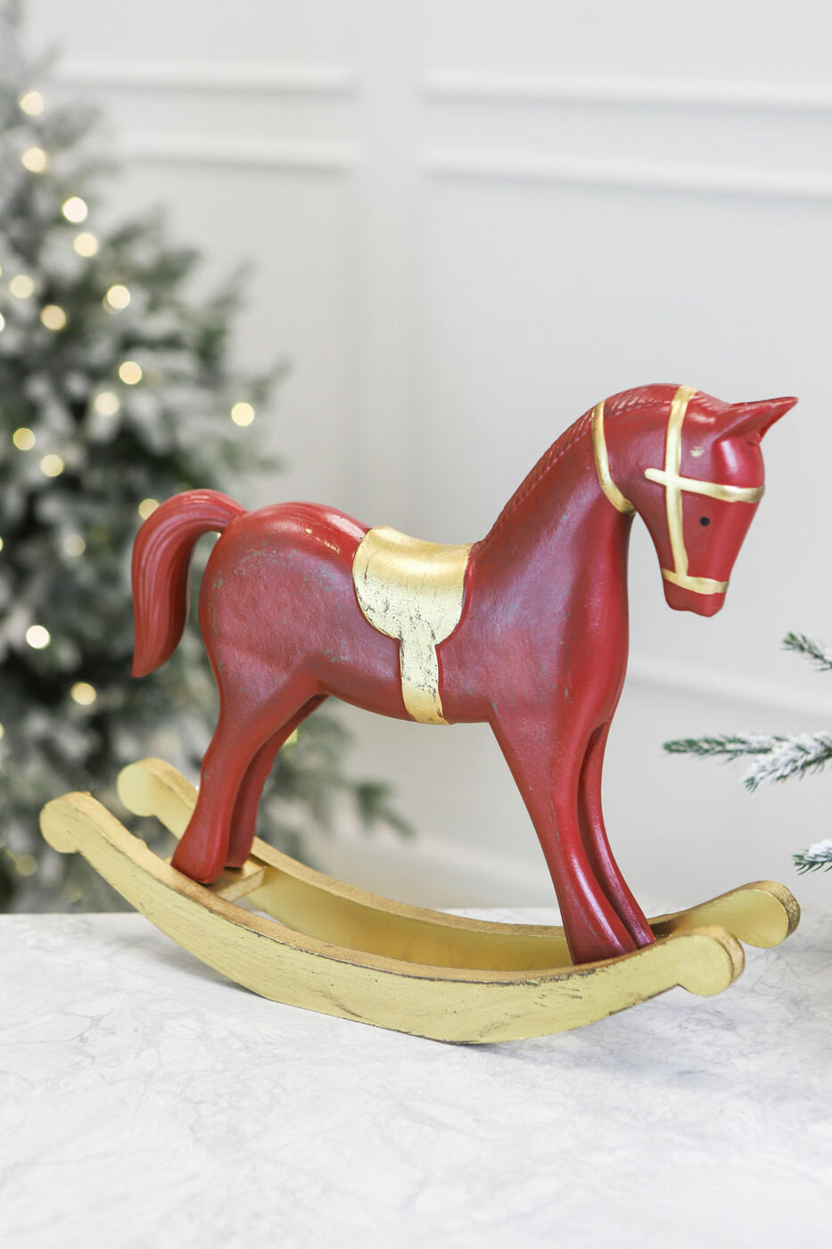 Декоративная фигура лошадка-качалка басколь, дерево, 38х31 см, Edelman 1182149
