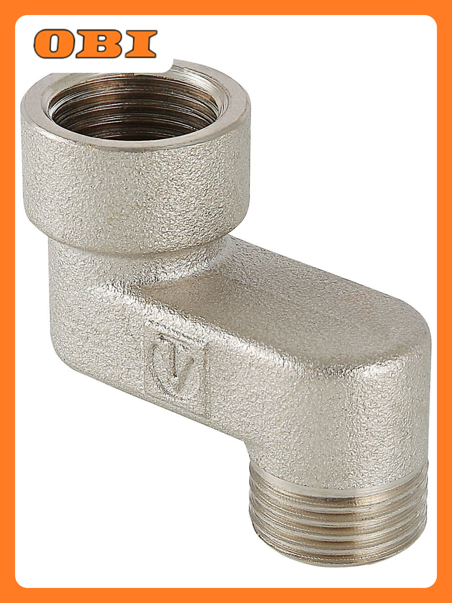 Фитинг VALTEC, латунь, никелированный, эксцентрик, резьба 1/2", длина 30мм