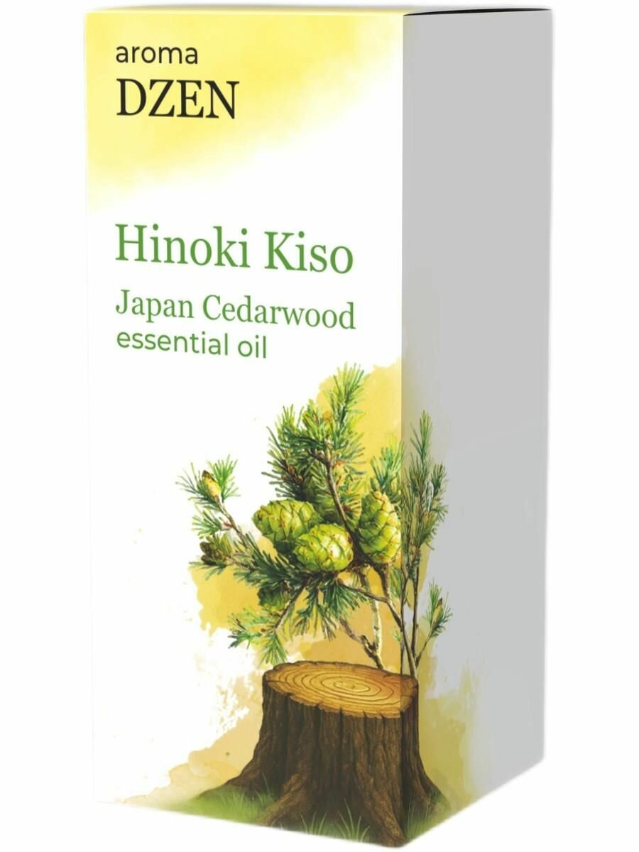Эфирное масло Хиноки Кисо Aroma Dzen, для ароматерапии, для бани и сауны, 5 мл