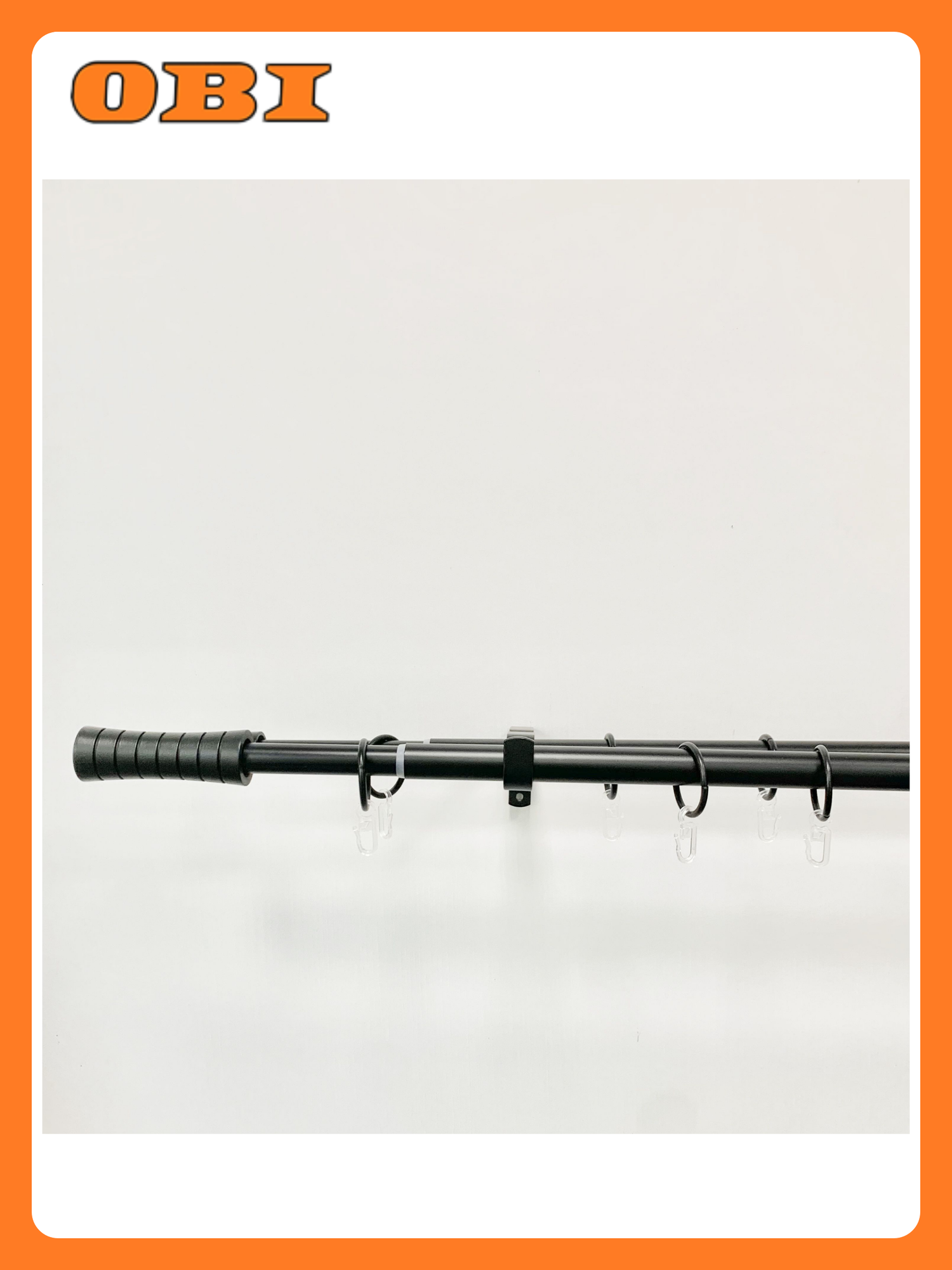 Карниз ORBIS "Симпл. Бронза", двухрядный, раздвижной, металл, черный