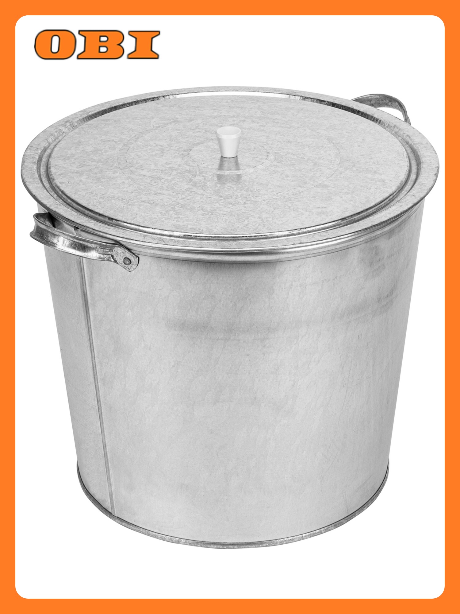 Бак для воды оцинкованный с крышкой (крышка с ручкой) 32л, без крана, Россия// Сибртех