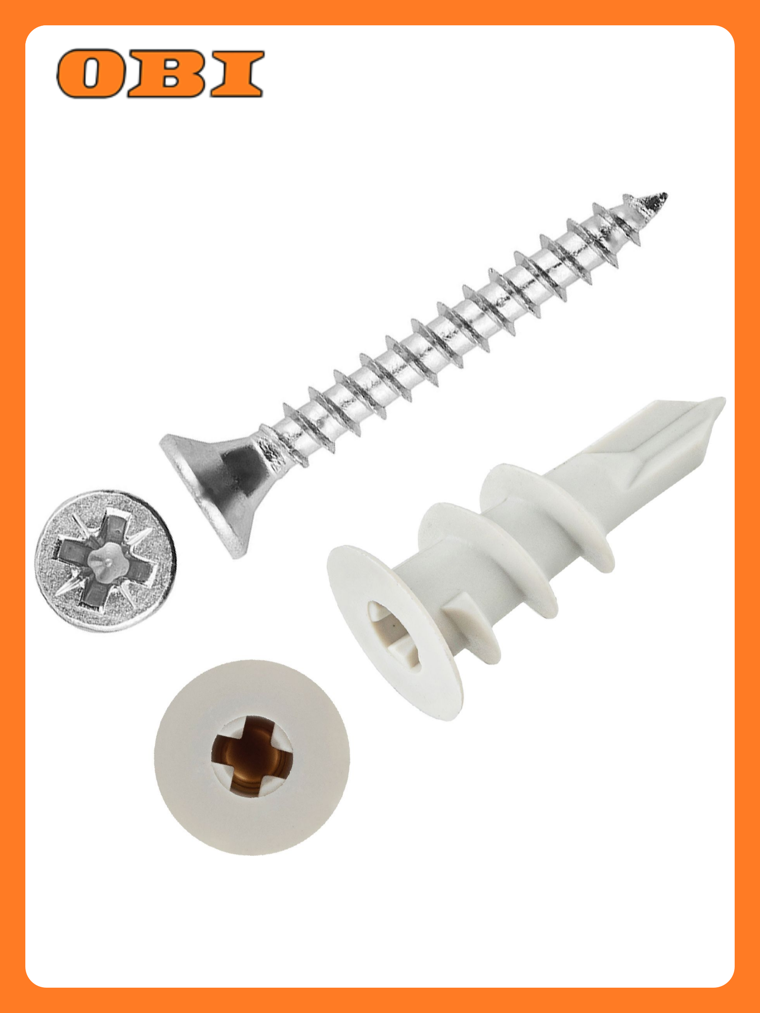 Дюбель Tecfi DRIVA HF нейлон 15x32 мм с шурупом 4 шт