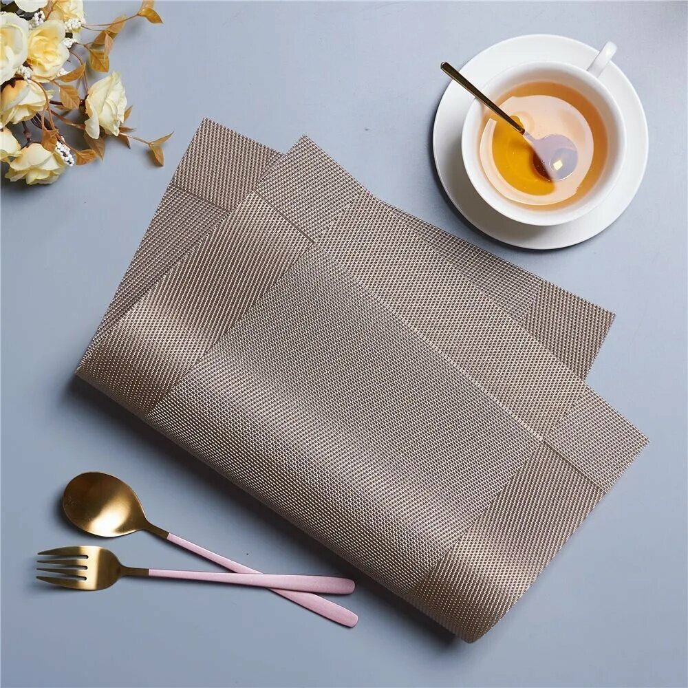 Салфетка сервировочная ПВХ (поливинилхлорид), Полиэфирный шелк 30x45см