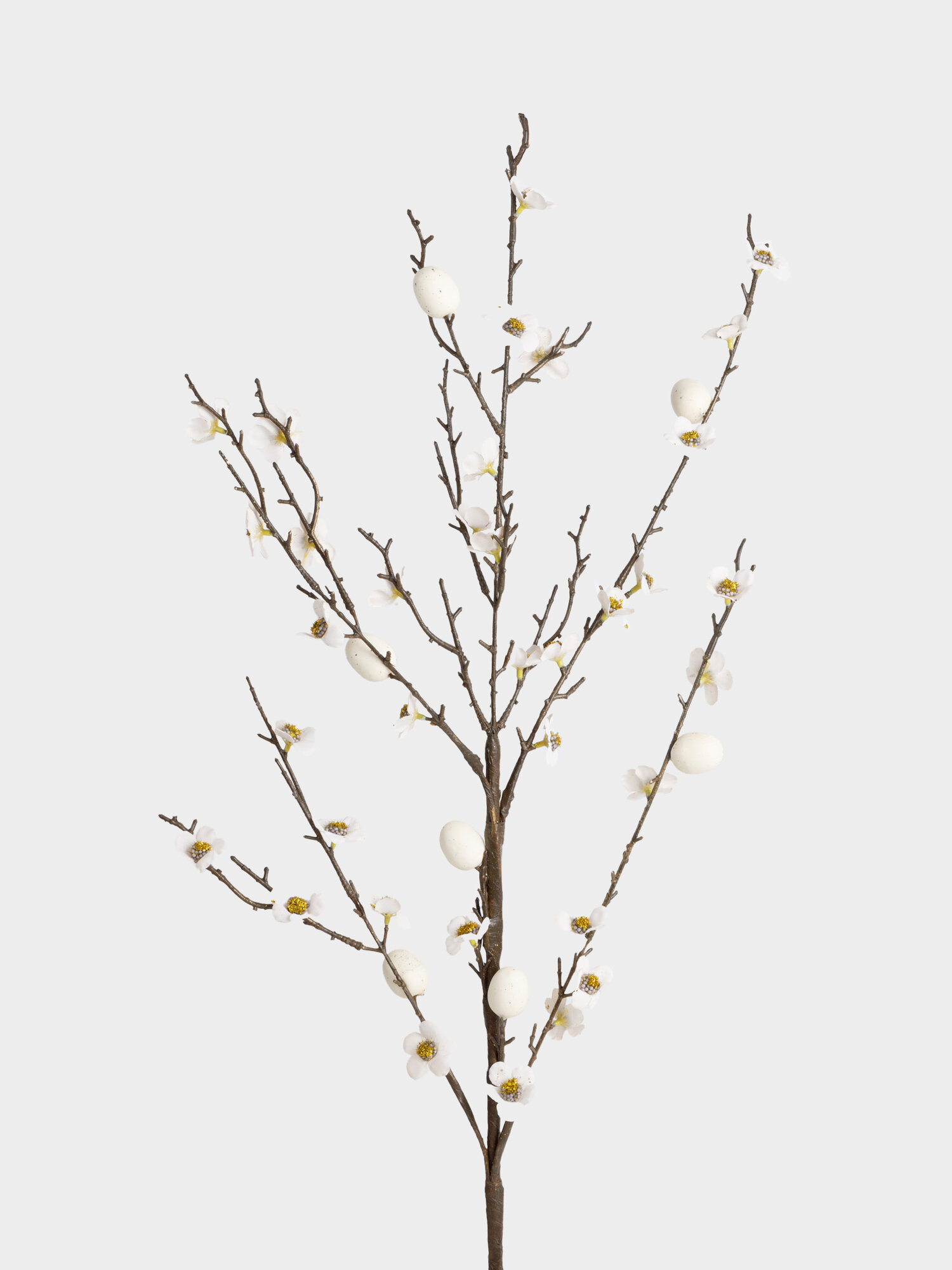 Ветка декоративная, 96 см, пенопласт/пластик, Пасхальные яйца и цветы, Natural Easter decor