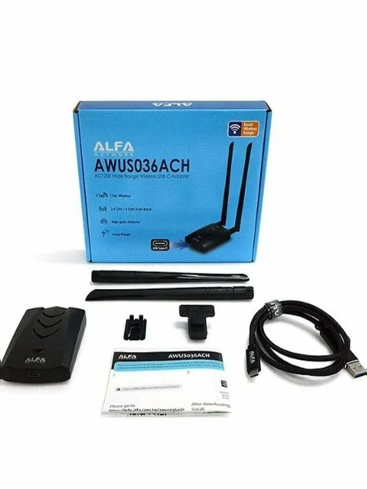 Сделано в Тайване ALFA AWUS036ACH RTL8812AU для Mac Kali Ubuntu Linux
