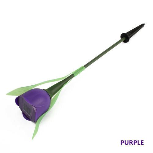 Солнечный свет для сада и двора цветочная лампа тюльпан 7 цветов mesmerizing purple, led