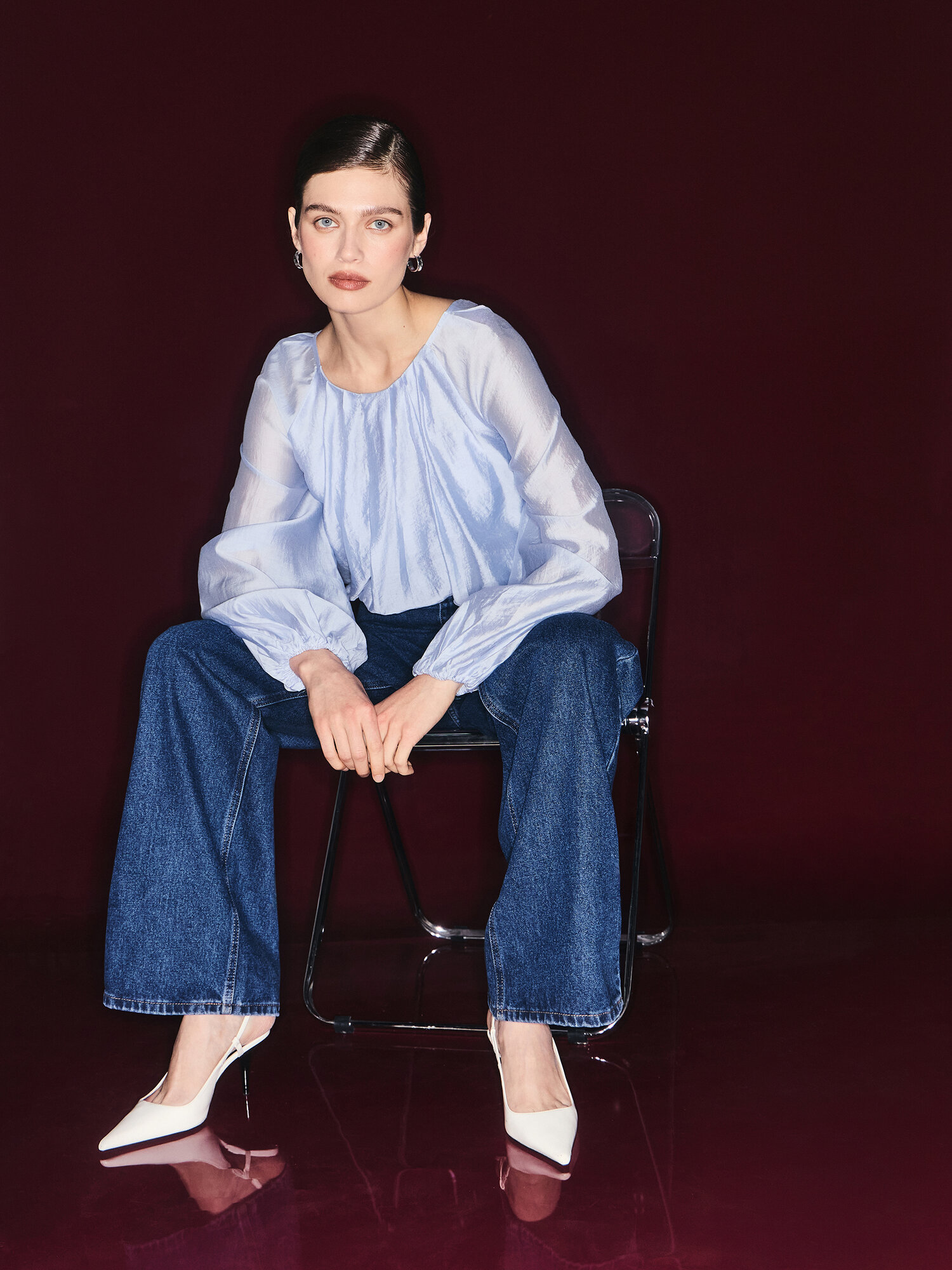 Джинсы широкие wide leg 