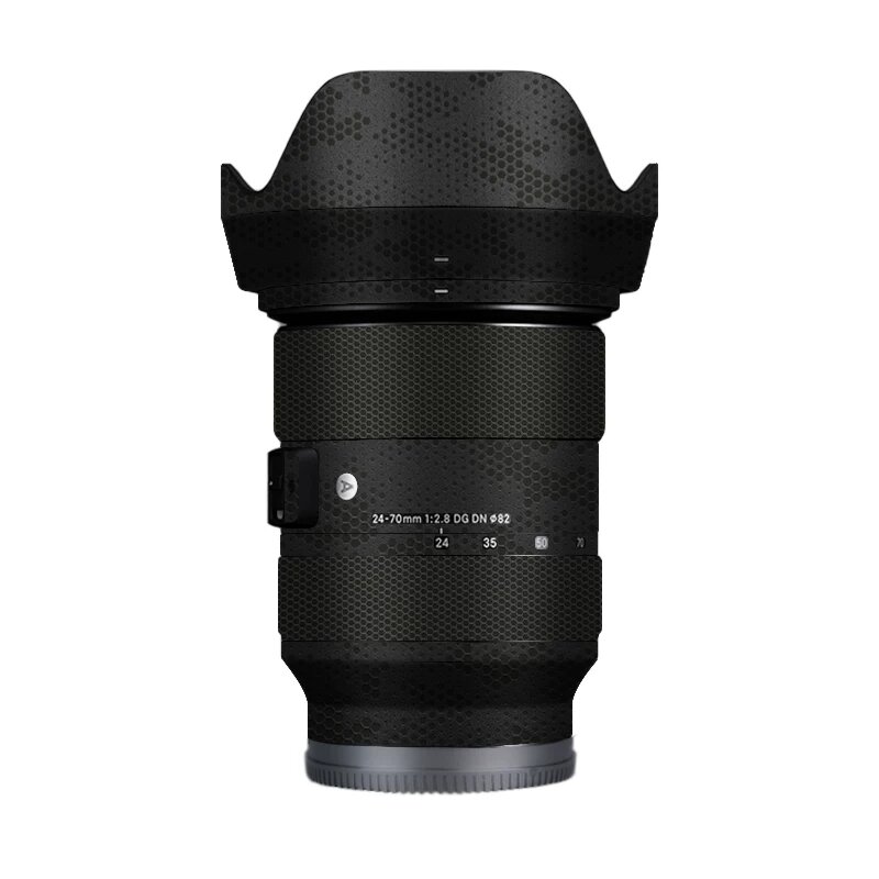 Защитная пленка для объектива камеры Sigma Sony с черным рисунком змеиной чешуи, матовая отделка для беззеркальных камер
