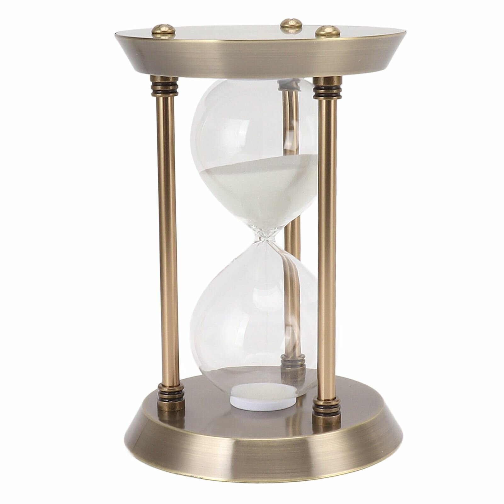 30-минутные металлические песочные часы, винтажные декоративные песочные часы с бронзовой отделкой, глянцевый сменный песок для домашнего офиса