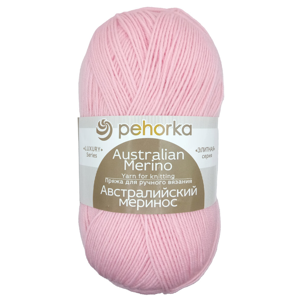 Пряжа для вязания Пехорка Австралийский меринос 024 орхидея 1 моток 100 гр/400 м 95% мериносовая шерсть, 5% акрил