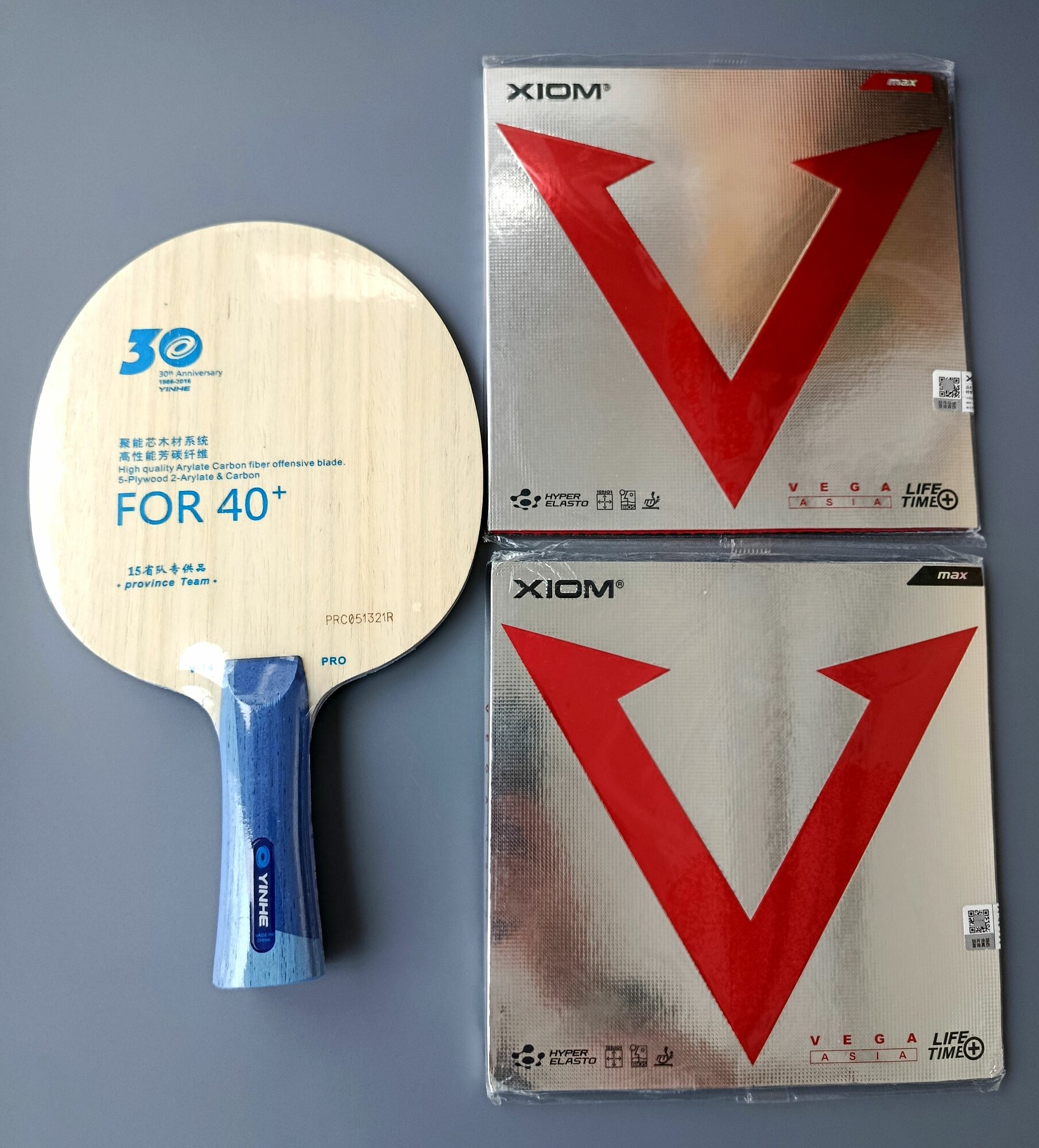 Ручная сборка! Yinhe V14 pro ALC + Xiom vega Asia / Ракетка для настольного тенниса