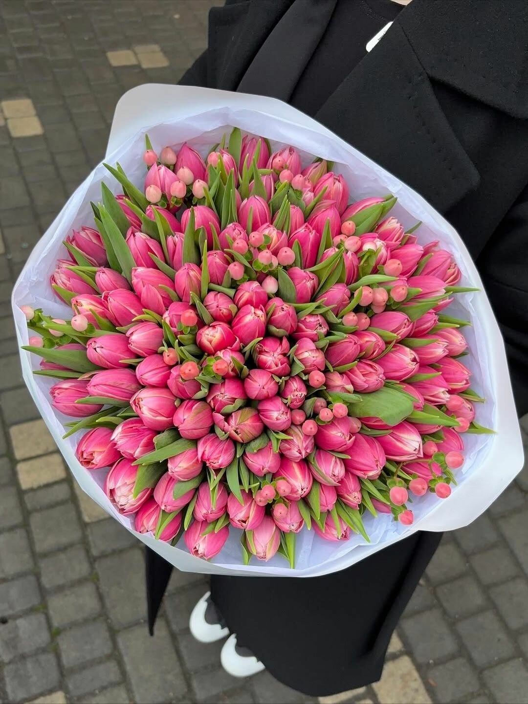 Букет из 101 тюльпана — фото 1