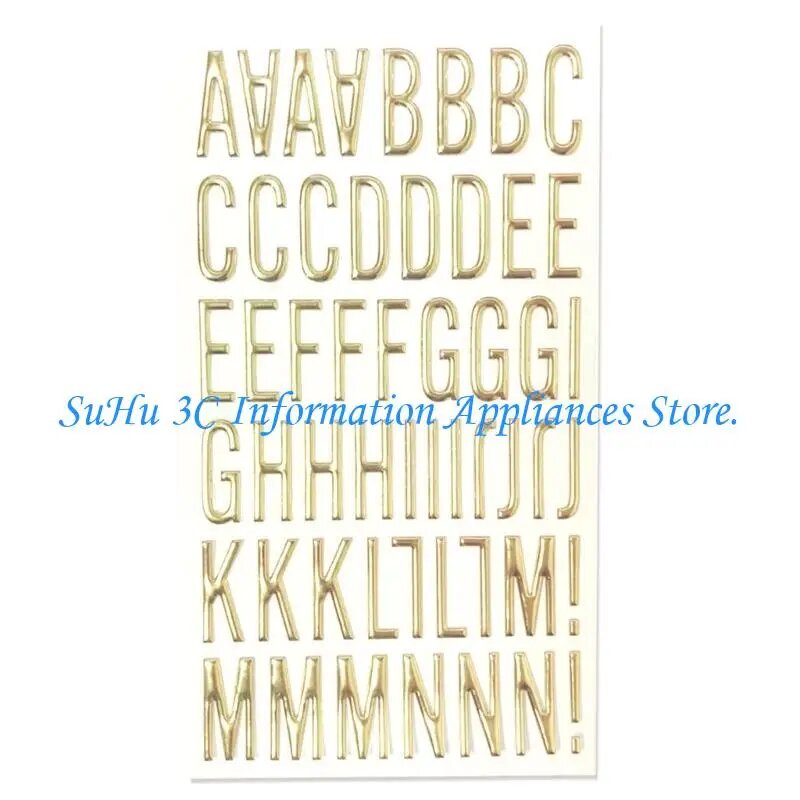 Золотые наклейки с буквами Doublepow J0MB9EE701612 A N